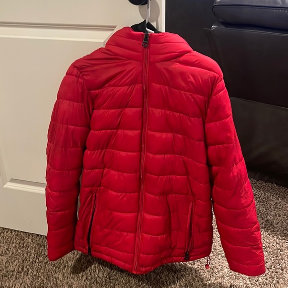 Guess | Jackets & Coats | Guess Red Puffer Jacket | Poshmark